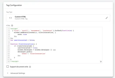 Lazy-load scripts in Google Tag Manager